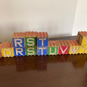 Vintage Stacking Alphabet Blocks 1 1/4” Cubes - Etsy