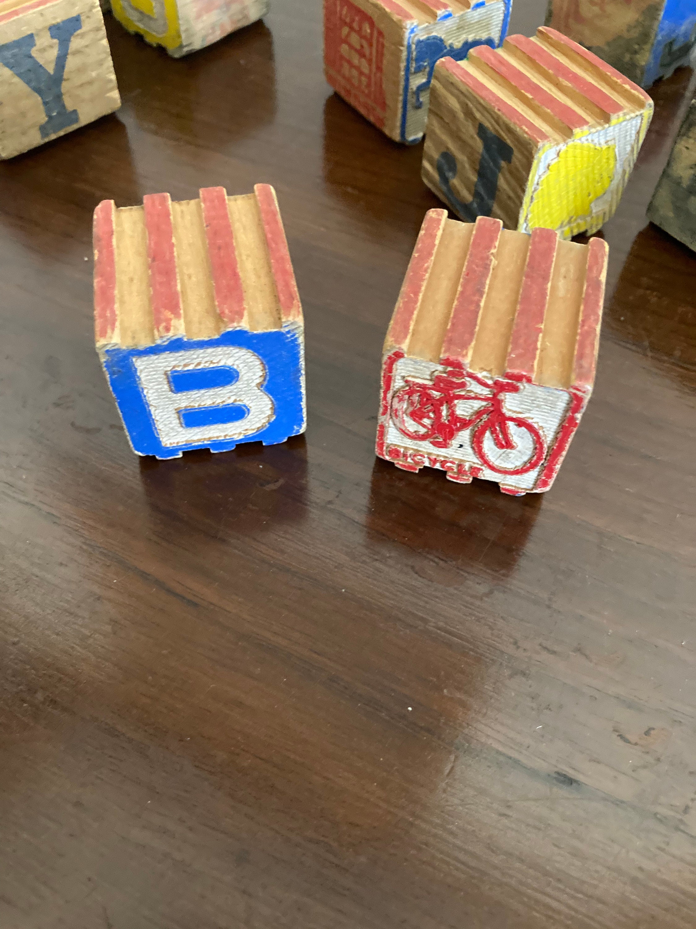 Vintage Stacking Alphabet Blocks 1 1/4 Cubes - Etsy