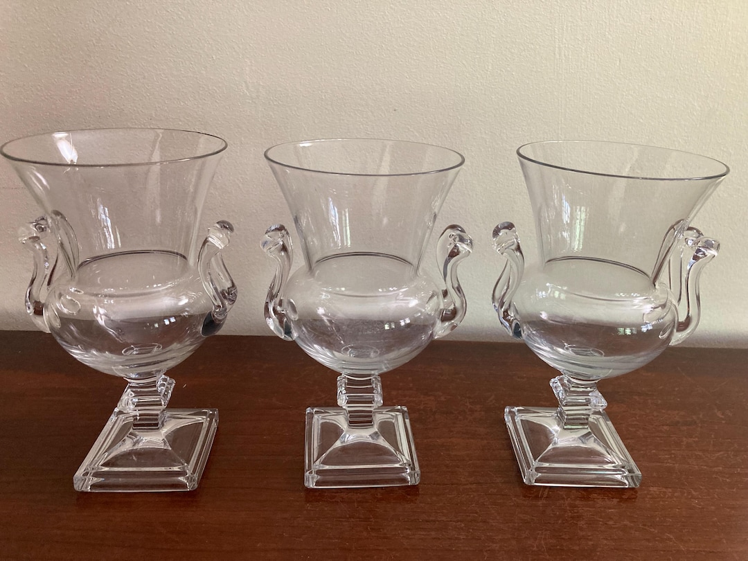 Duncan Miller Crystal Grecian Urn Vase With Handles - 3 Sold Separately ...