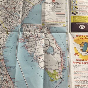 AAA Road Maps 1960s Southeastern States, Washington DC - Etsy