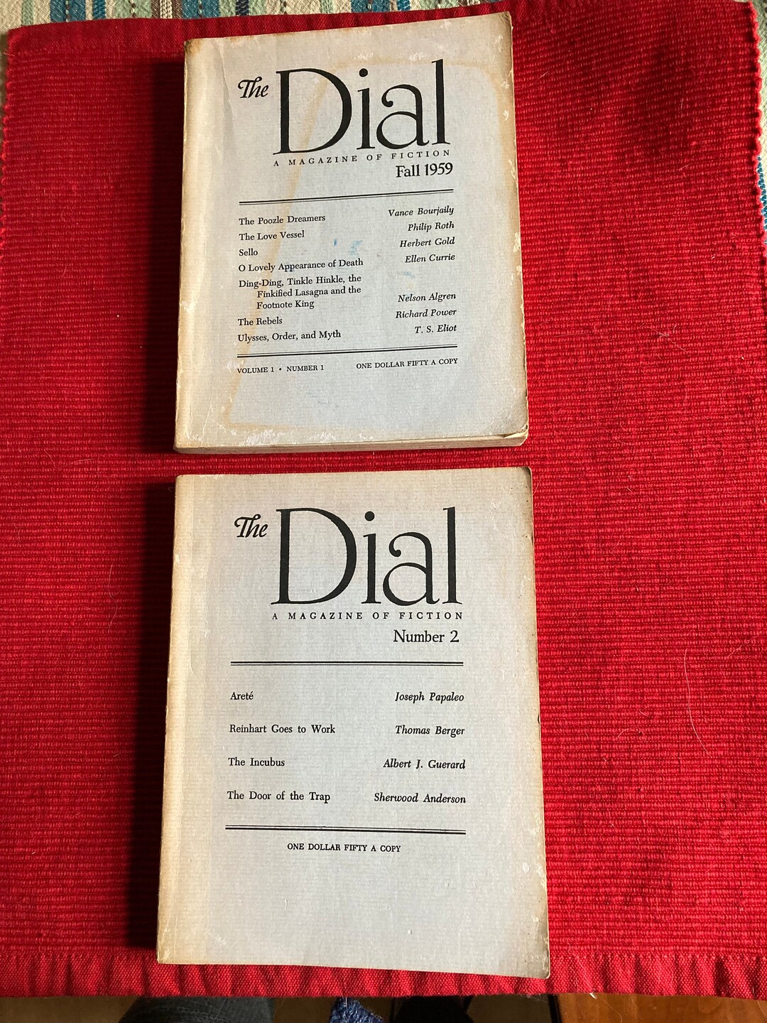 The Dial, A Magazine of Fiction, Vol. 1 - 1959 and Vol 2. 1960 - Etsy
