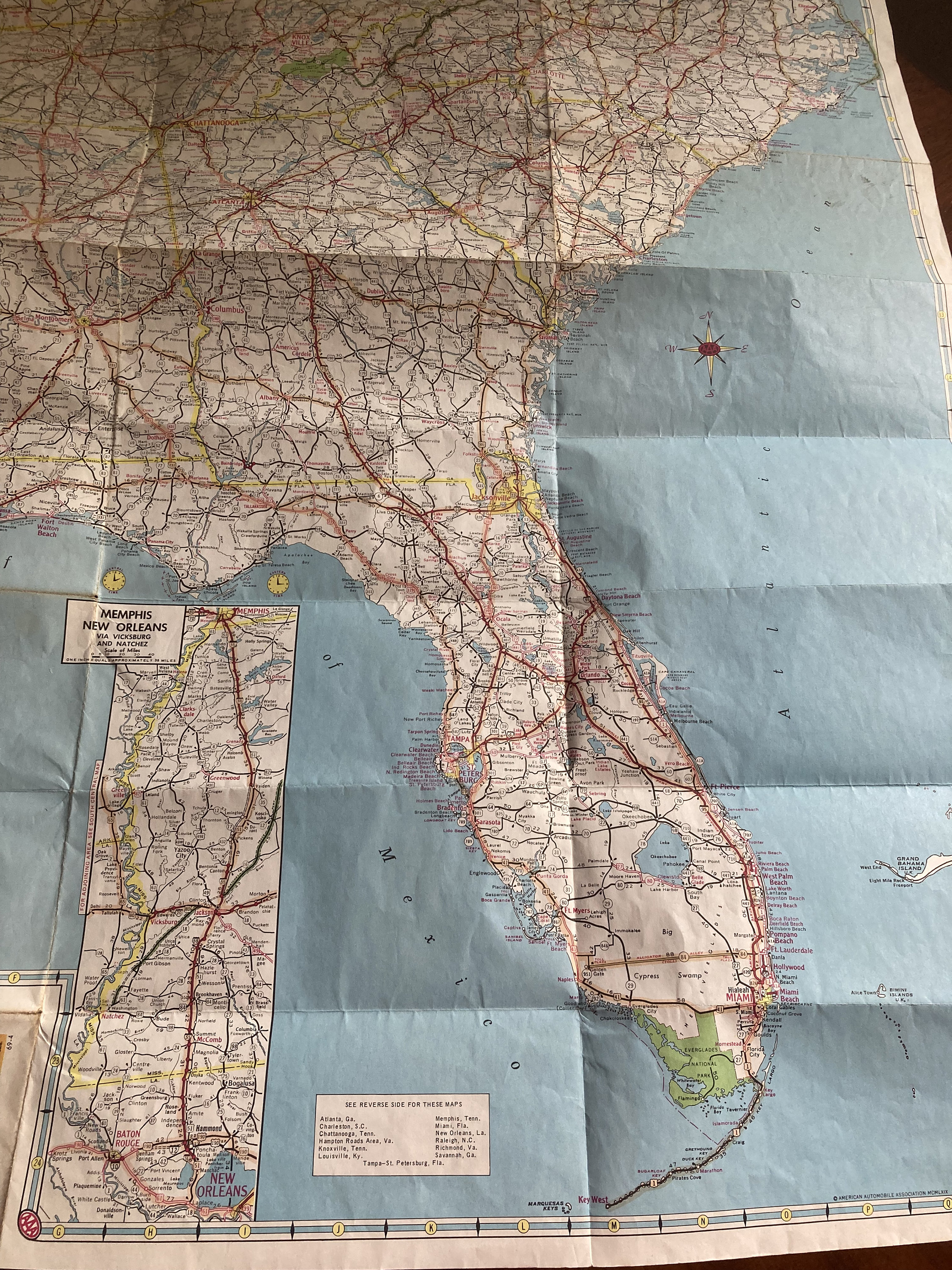 AAA Road Maps 1960s Southeastern States Washington DC - Etsy Canada