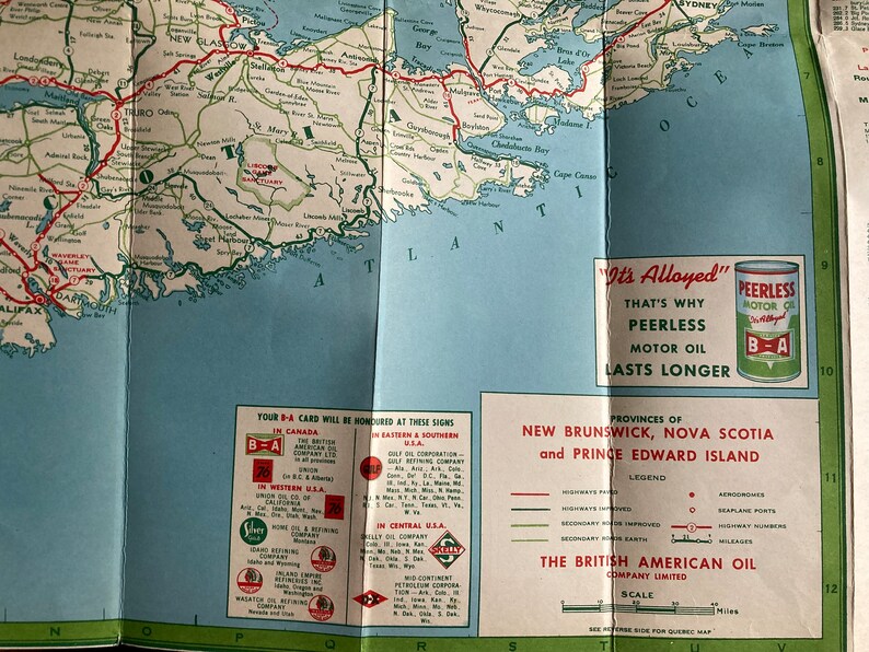 1940s Canadian Maps - Etsy