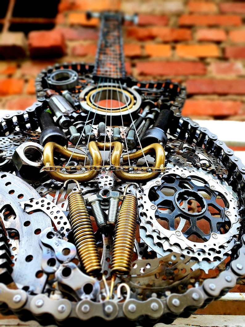Life-size Guitar Made From Scrap Metal, Upcycling Art - Etsy
