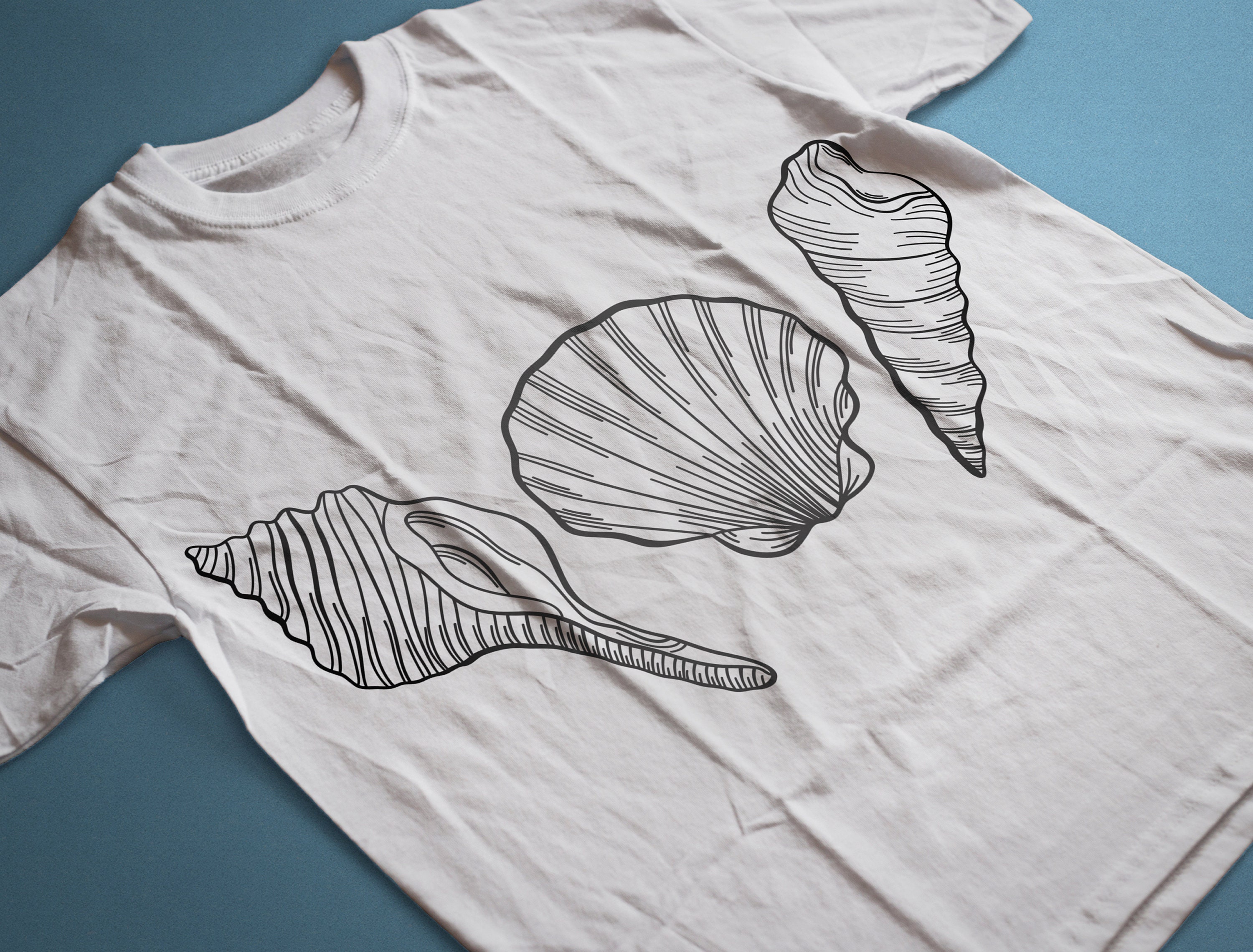 Sea Shell Line Set SVG, Sea Life SVG, Sea Shell Cut Files, Sea Shell ...