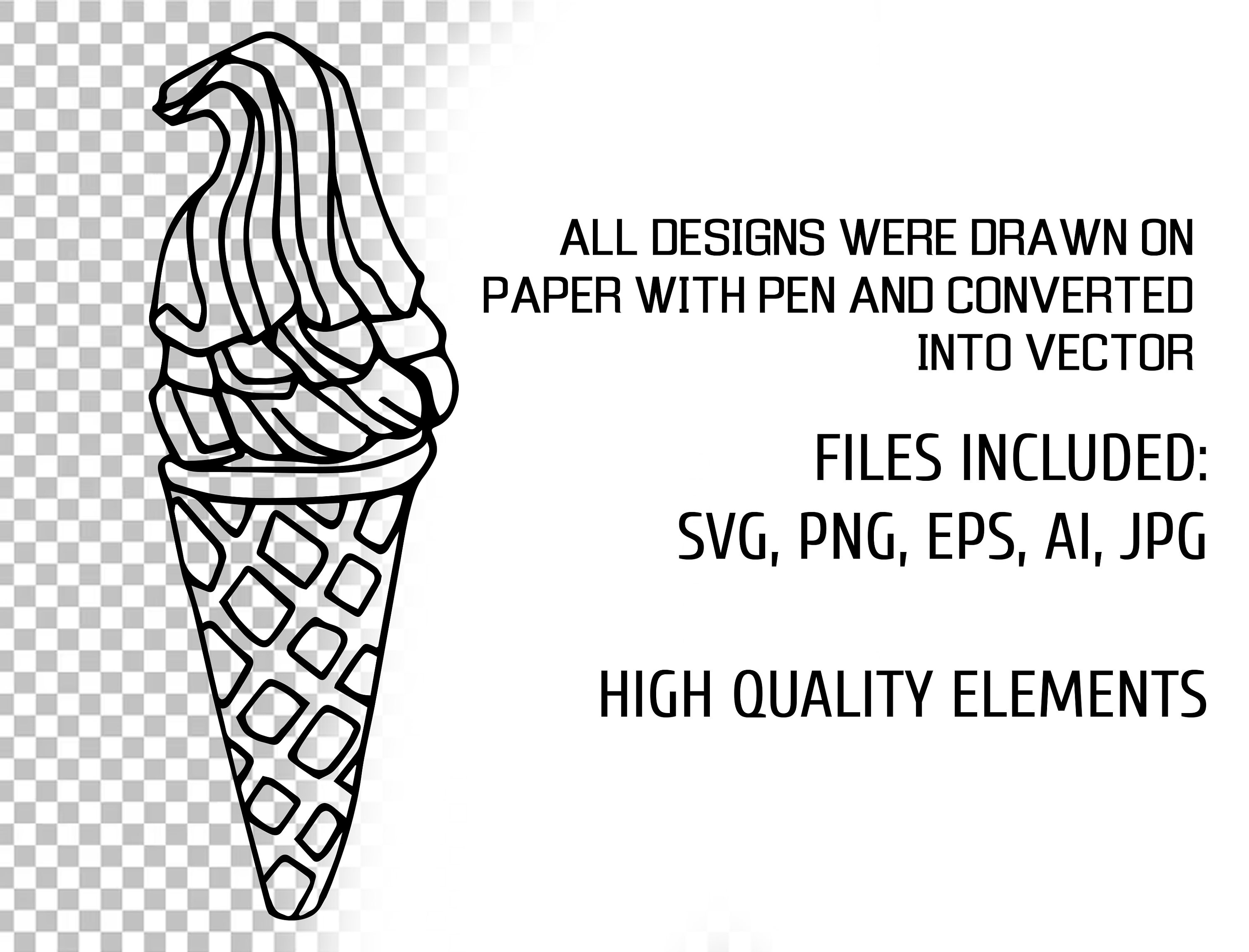 Ice Cream Svg, Ice Cream Cone Svg, Ice Cream Outline, Sweet Ice Cream ...