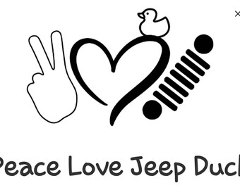Peace Jeep Decal | Etsy
