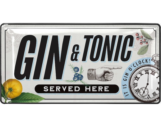 Retro Whiskey Tin Sign Suitable for Hendricks Gin Lovers, High Quality ...