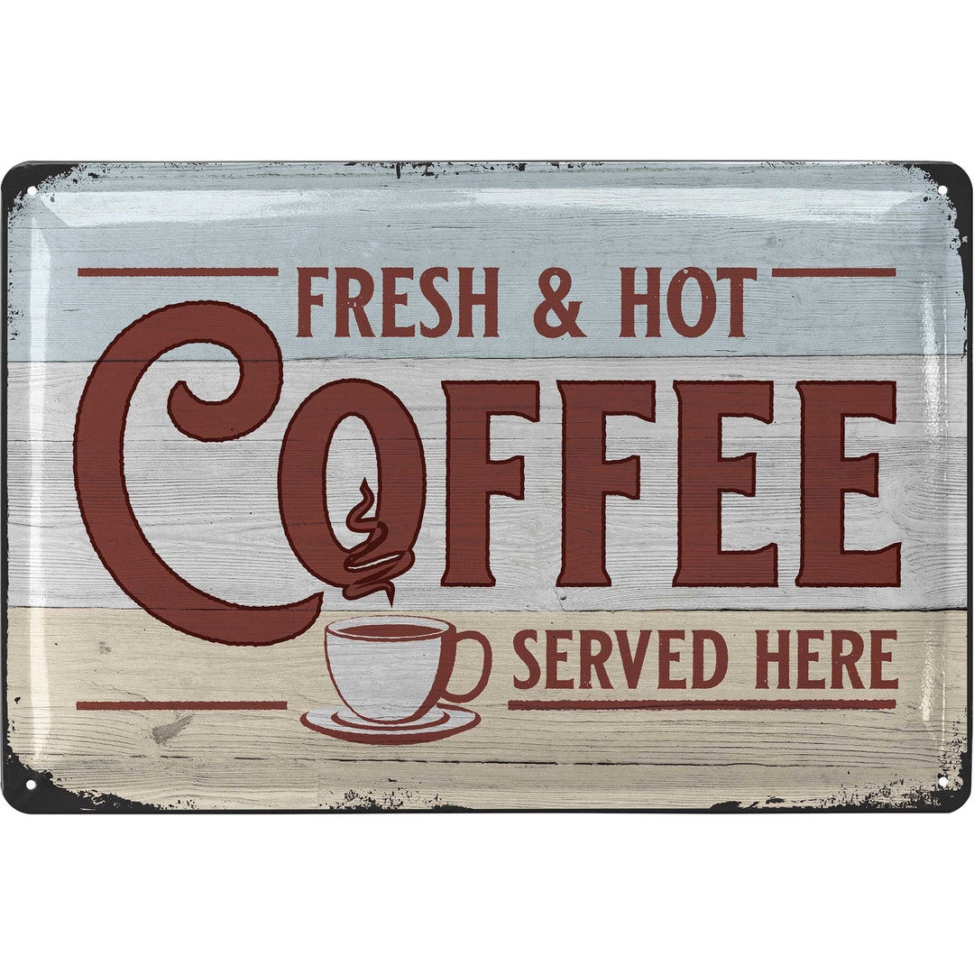 LANOLU Metal Sign Coffee Retro, COFFEE Sign, Kitchen Decoration Vintage ...