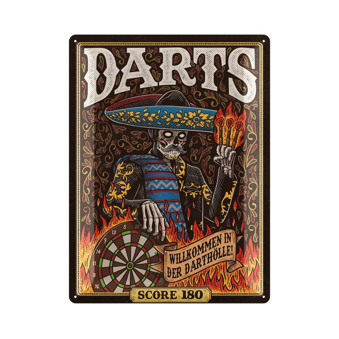 LANOLU XXL Retro Tin Sign Dart, Bar, Pub and Party Room Decoration ...