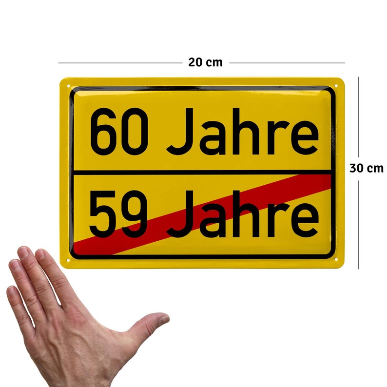 Blechschild 60 Schild Geburtstag 60er Schild ORTSSCHILD - Etsy Österreich
