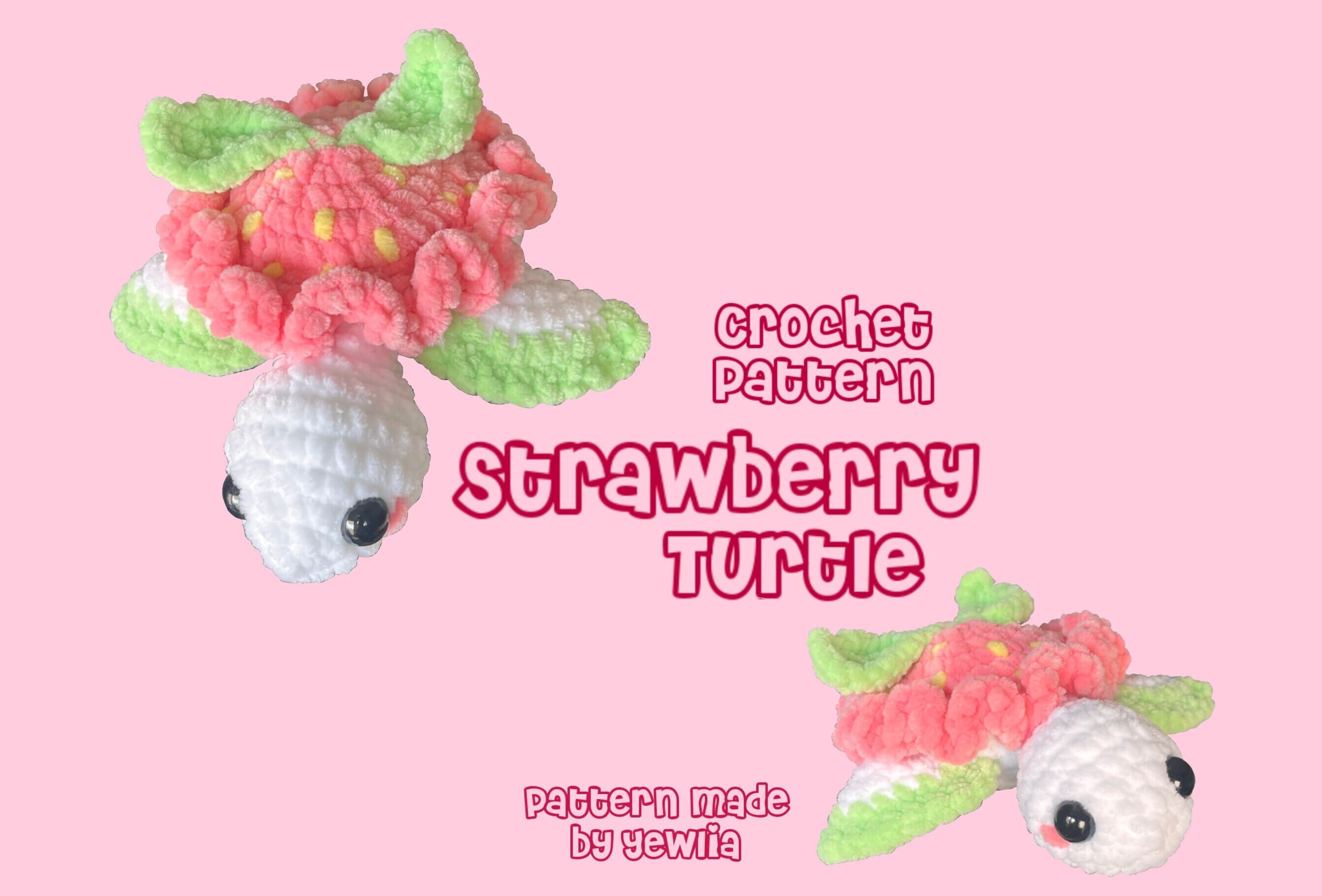 Strawberry Turtle Crochet Pattern - Etsy