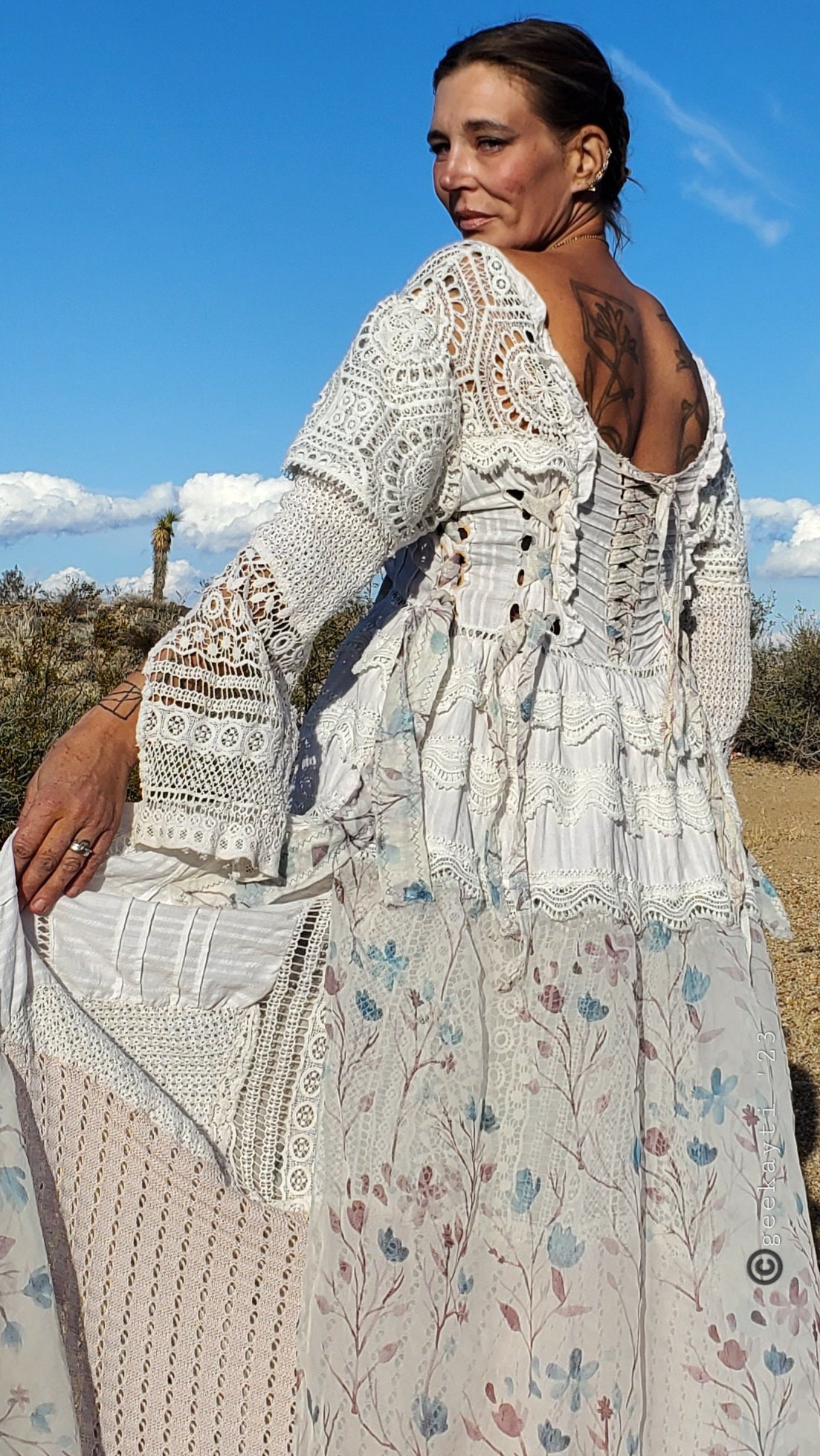 Enchanting Upcycled Handmade Cottagecore Pagan Fairy Wedding Dress - Etsy