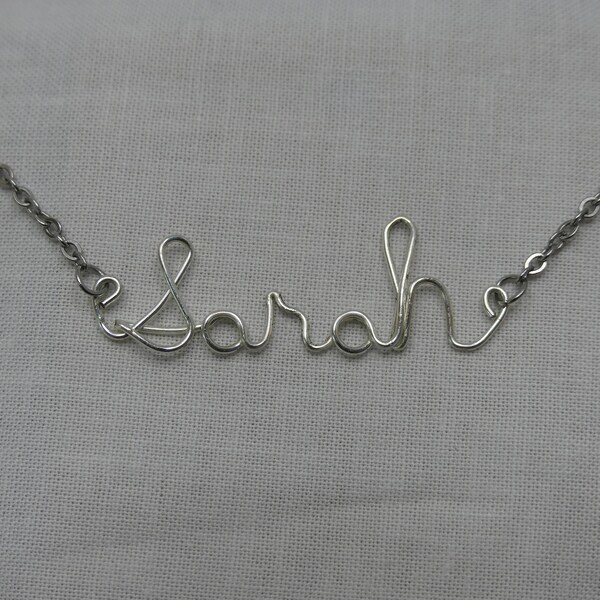 Wire Name Necklace - Etsy