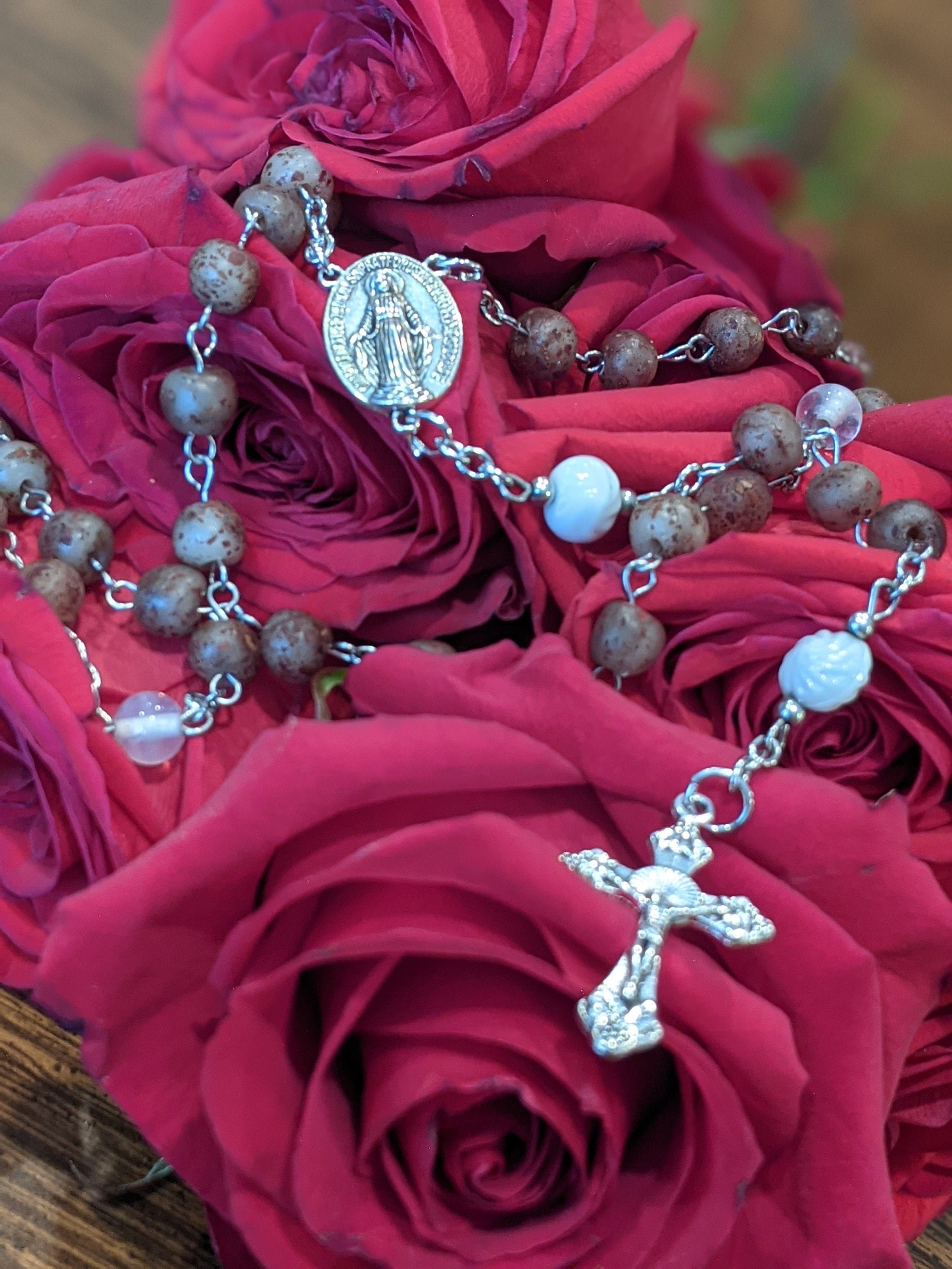 Handmade Rosary Using YOUR Dried Flower Petals - Etsy