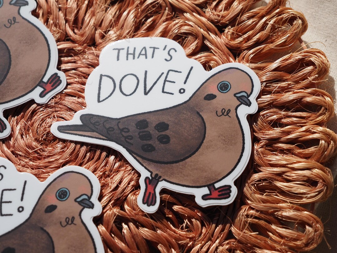 That's DOVE! Sticker | Cute Mourning Dove Sticker - Etsy
