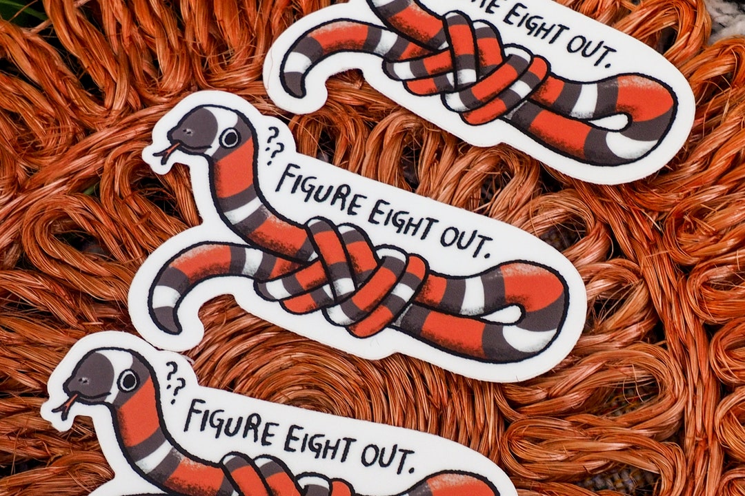 Cute Snake Figure 8 Eight Knot Rock Climbing Sticker - Etsy