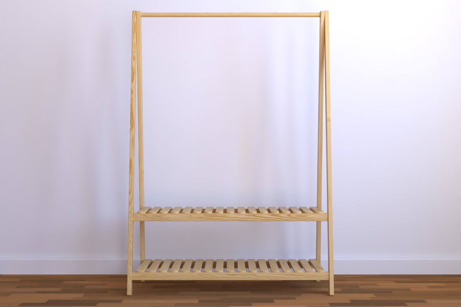 Extra Large 2 Tier Hanging Clothes Rack 148x100x38 Cm Wood - Etsy