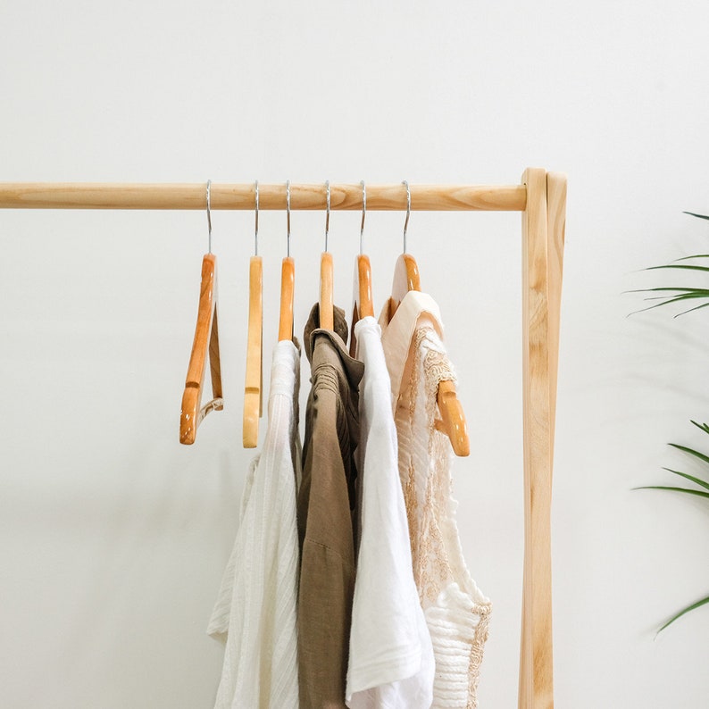 Extra Large 2 Tier Hanging Clothes Rack 148x106x38 Cm Wood | Etsy