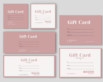 EDITABLE Printable Pink Gift Certificate Template for Small Business - Etsy