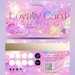 Pink Holographic Loyalty Credit Card Template: DIY Beauty Business ...