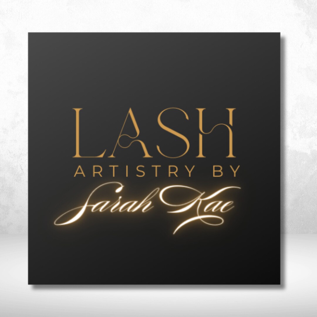 Gold Lash Logo Design: DIY Beauty Branding Template (digital Download ...