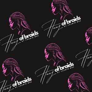 Hair Braider Logo, Logos Braided Wig,braid Logo,custom Logo Design,hair ...