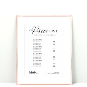 Scan to Pay Sign, Price List Template, QR Code Sign, Printable Payment ...