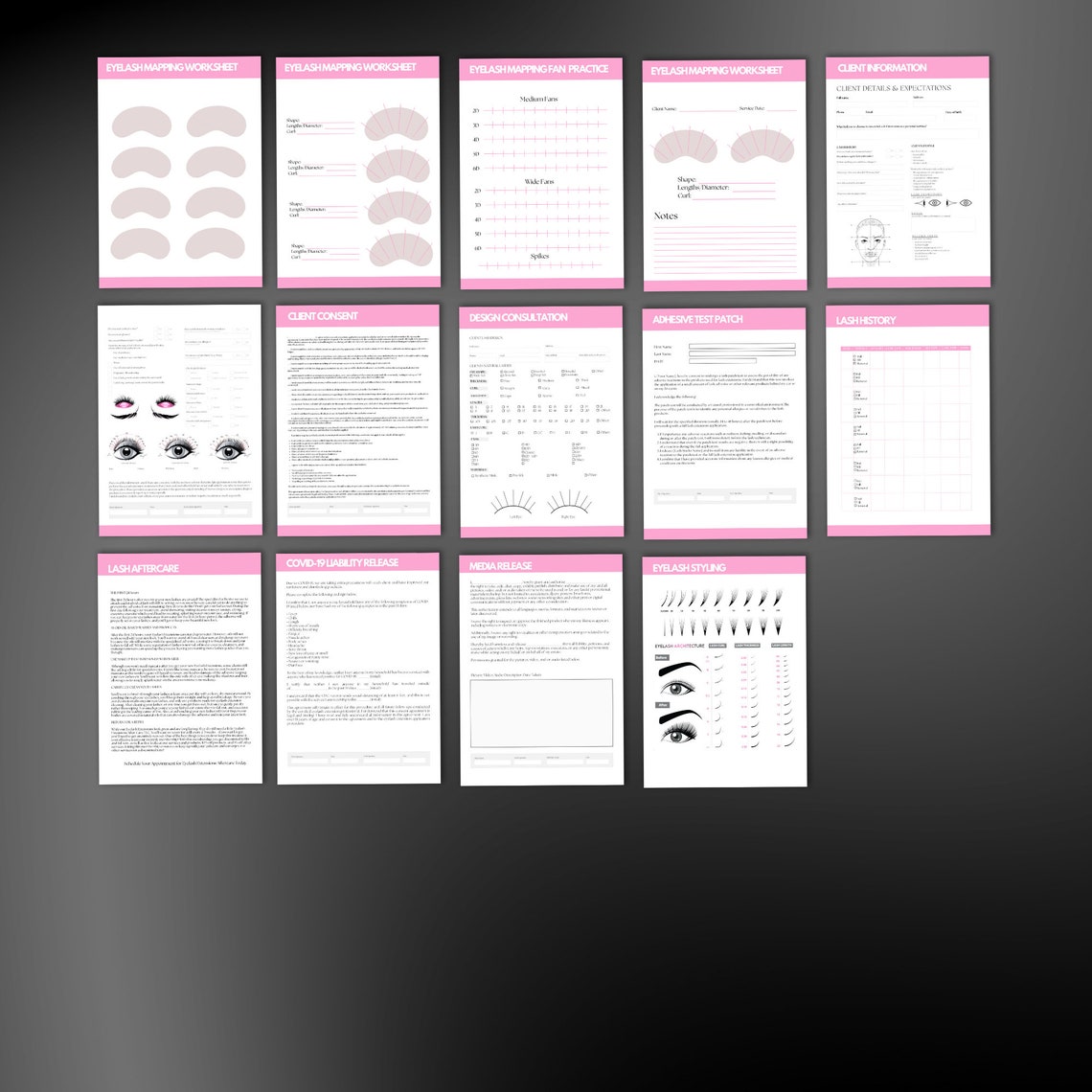 Lash Extension Training Template: Editable Manual & Certificate (canva ...