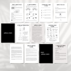 Lash Extension Training Template, Lash Extension Training Manual, Lash ...