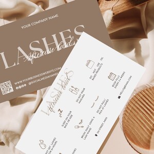 Aftercare Card Lash Business Card, Lash Care Card,lash Loyalty Card ...