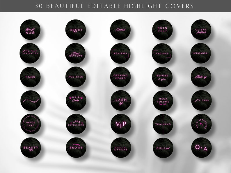 30 Neon Instagram Highlight Covers Minimalist Highlight - Etsy