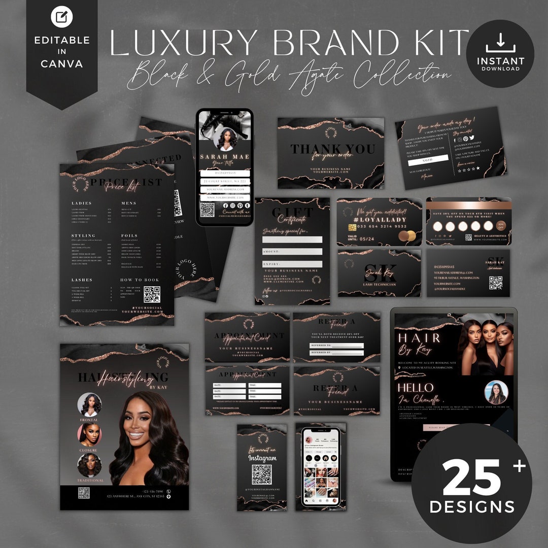 Branding Kit,diy, Instagram Card, Acuity Website Hair, Loyalty Card ...