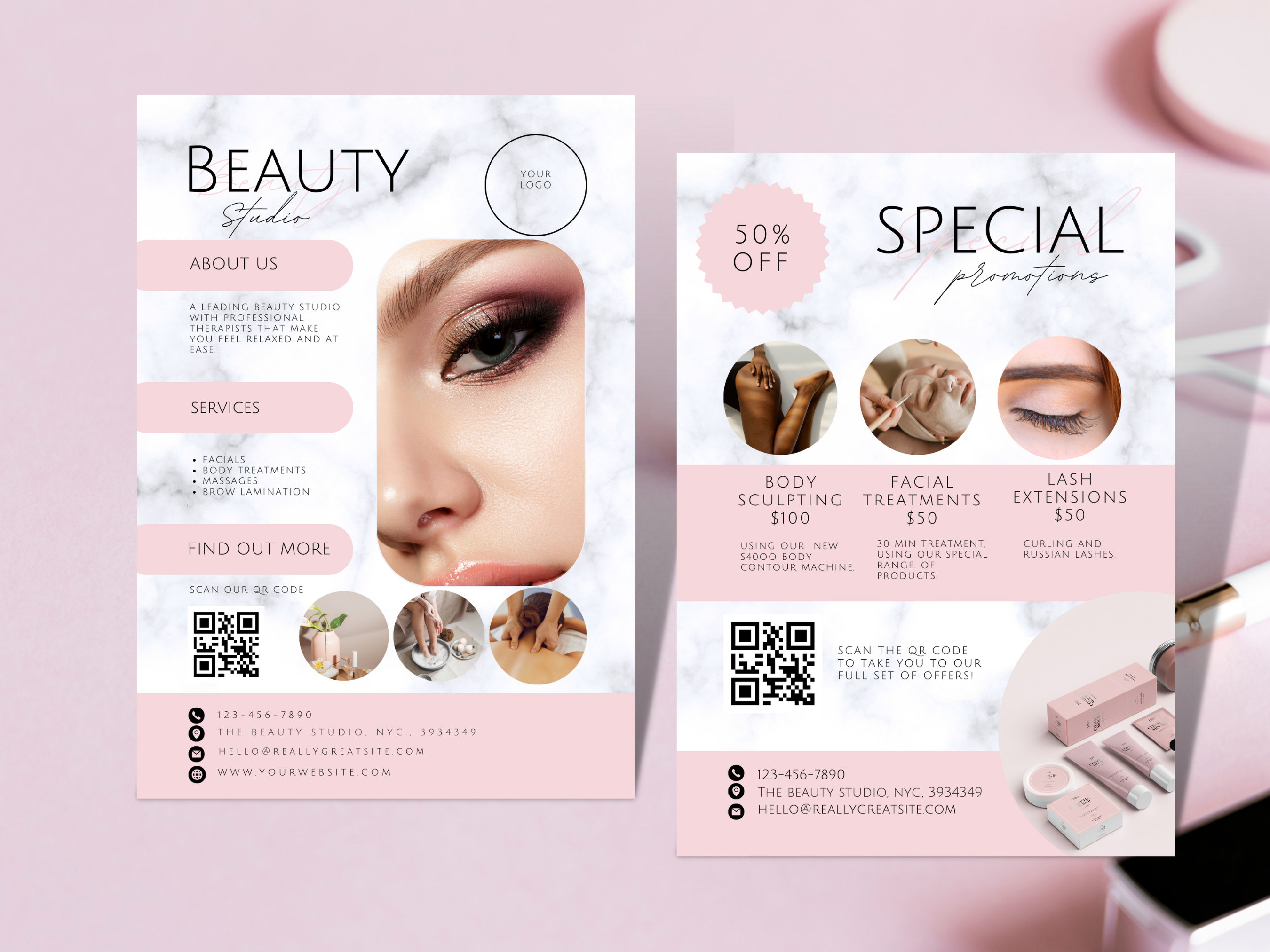 Beauty Flyer Skincare Makeup Canva Flyer Template Beauty - Etsy