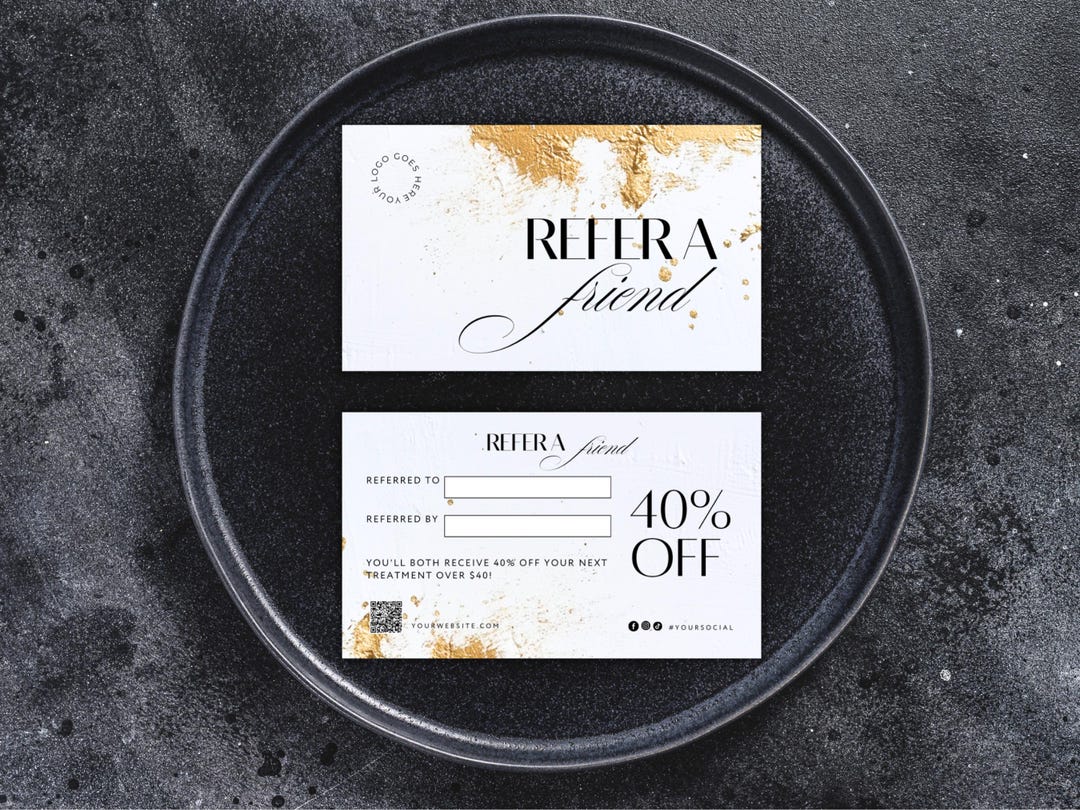 Refer a Friend Card Template,referral Card, Client Referral Card ...