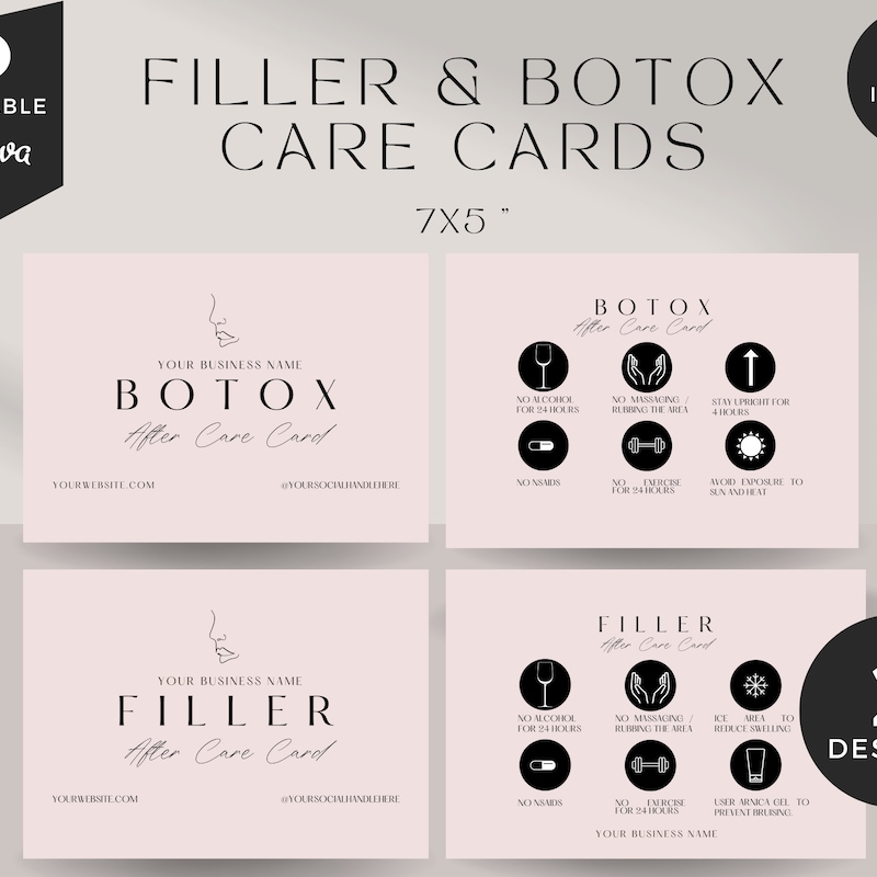 Botox Aftercare Cards - Etsy