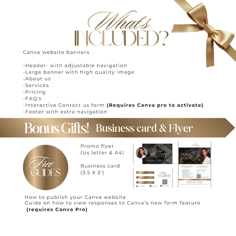 Tax Preparer Canva Website, Diy, Interactive Form, Tax Business Card ...