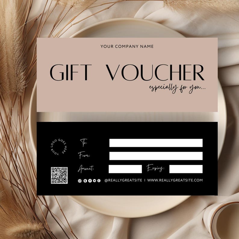 Printable Gift Voucher Template: Beauty, Esthetician, Lash & Nail Tech ...