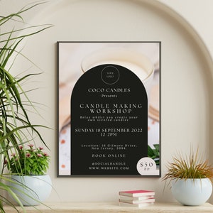 Editable Candle Making Flyer Template, Candle Class Flyer, Candle ...
