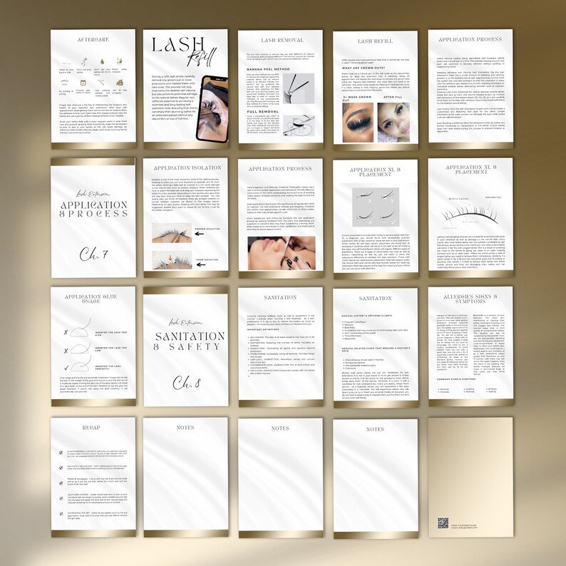 Lash Extension Training Manual: Editable Canva Ebook (61 Pages) - Etsy