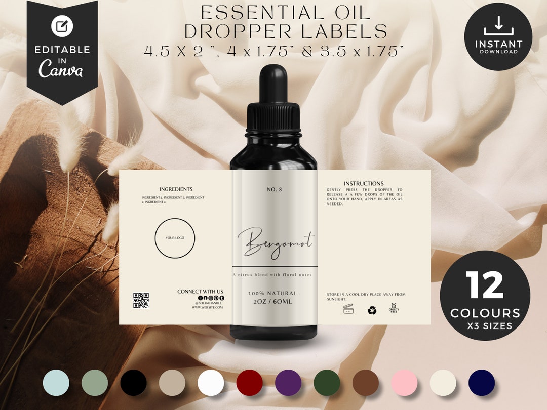 Editable Product Label, Custom Label Template , Do It Yourself Product ...