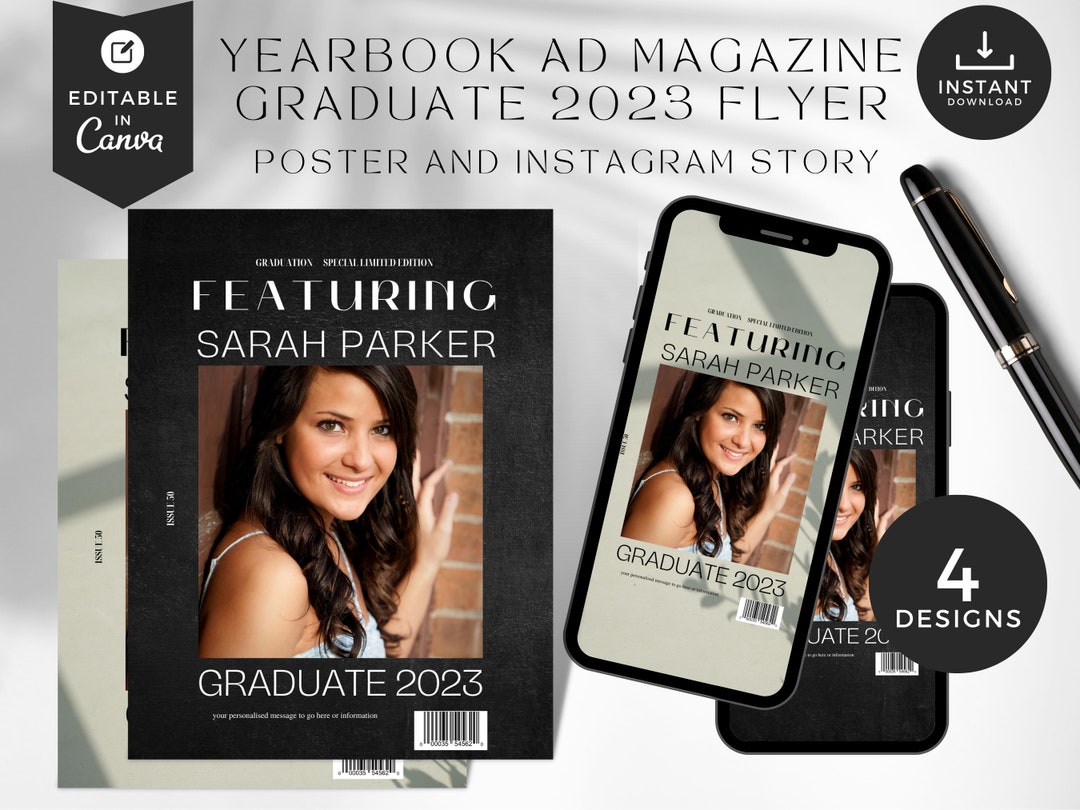 Senior Ad Yearbook Template Canva,graduation Poster, Graduation Gift ...