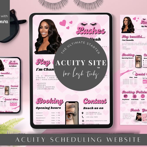 RETRO ACUITY WEBSITE Template Diy Edit on Canva Acuity - Etsy