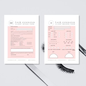 Lash Client Record Form, Extension Consent Form, Cancellation Policy ...