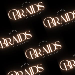 Hair Braider Logo, Logo Branding, 3 Logo Templates, Canva Diy Logo ...