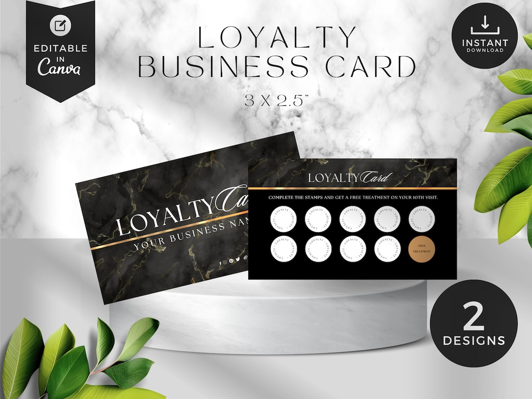 Editable Rewards Card Design, Diy Loyalty Card Template, Beauty Loyalty ...