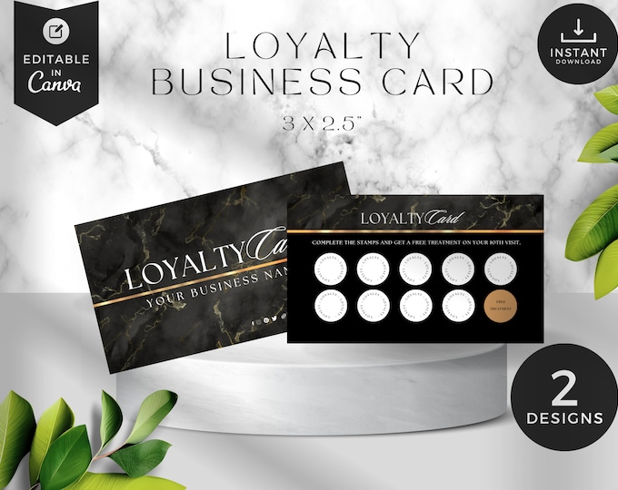 Loyalty Cards, Editable Loyalty Cards, Stylish Loyalty Card, Loyalty ...