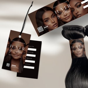 DIY Hair Bundle Tag Template,classy Luxury,hair Extension Business,hair ...