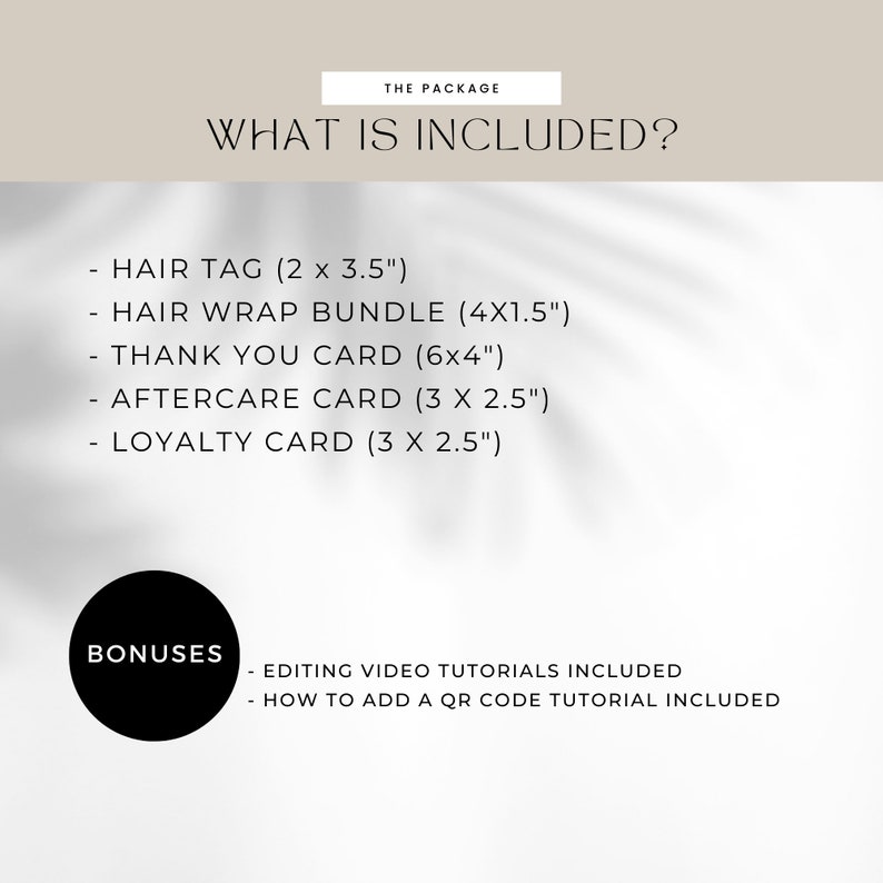 Hair Extension Business Packaging Bundle Template (digital Download) - Etsy