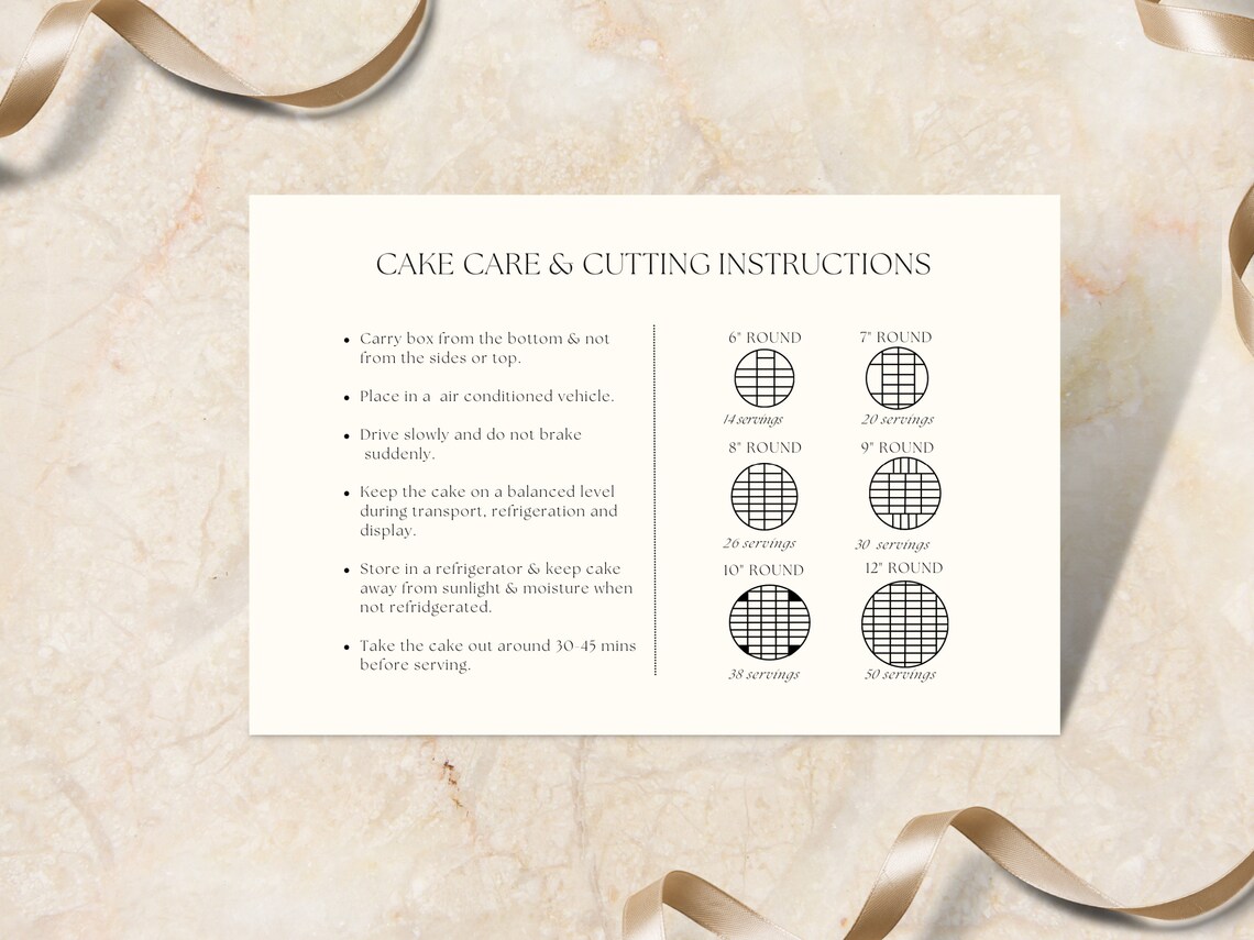 6x4 Editable Cake Care Card Template Thank You Cards Cake - Etsy